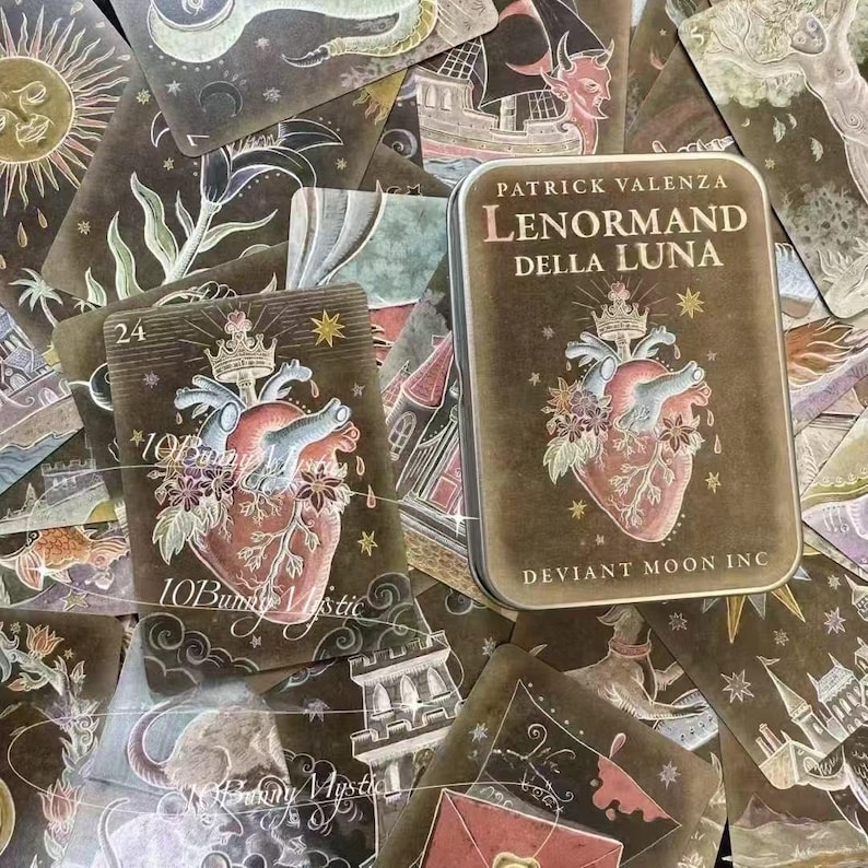 Lenormand Della Luna Deck: Gothic Pocket Oracle Cards With Tin - Etsy