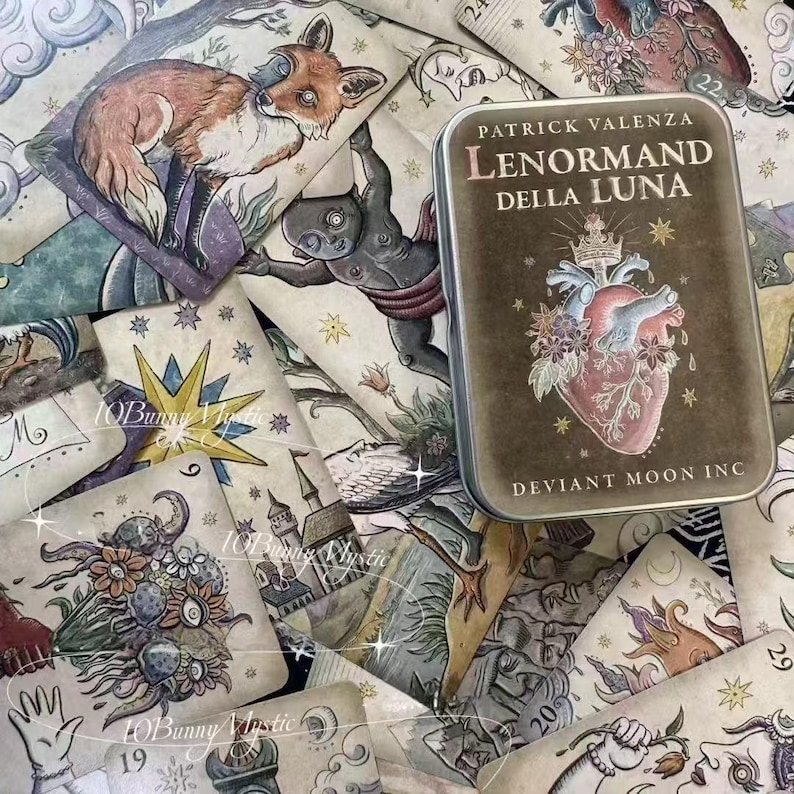 Lenormand Della Luna Deck: Gothic Pocket Oracle Cards With Tin - Etsy