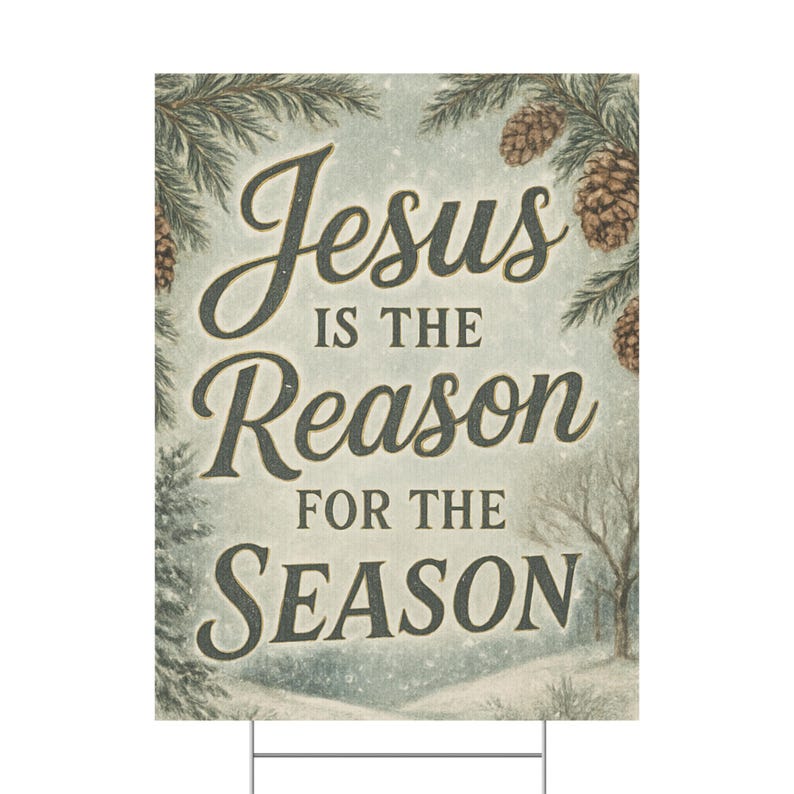 Jesus is the Reason for the Season - Plastic Yard Sign - Etsy