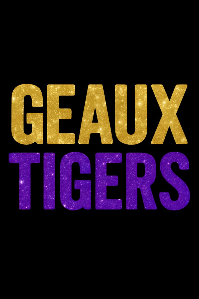 Glittery GEAUX TIGERS - Etsy