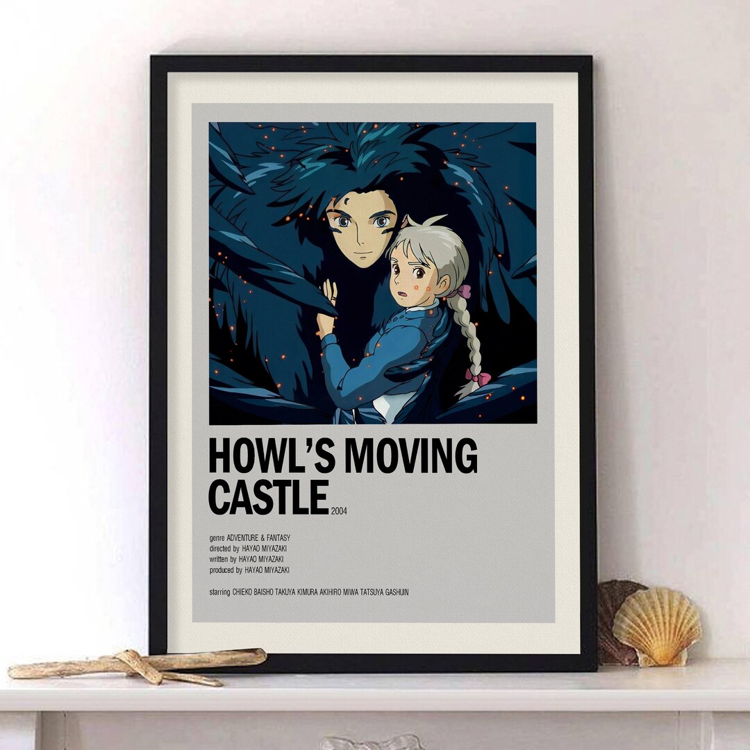 Howl's Moving Castle Poster, Studio Ghibli Movie Art Print, Anime ...