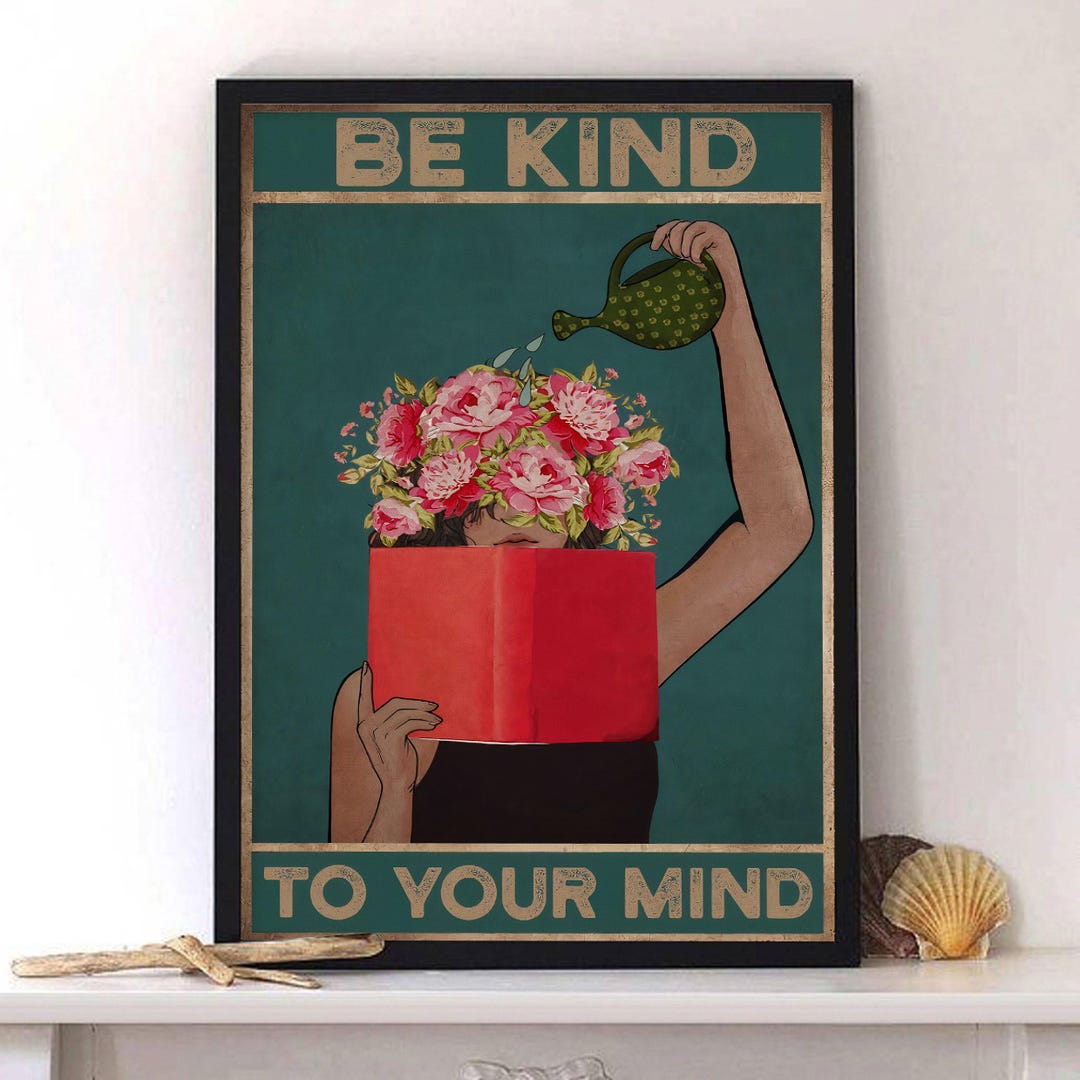 Be Kind to Your Mind Poster, Mental Health Wall Art, Inspirational ...