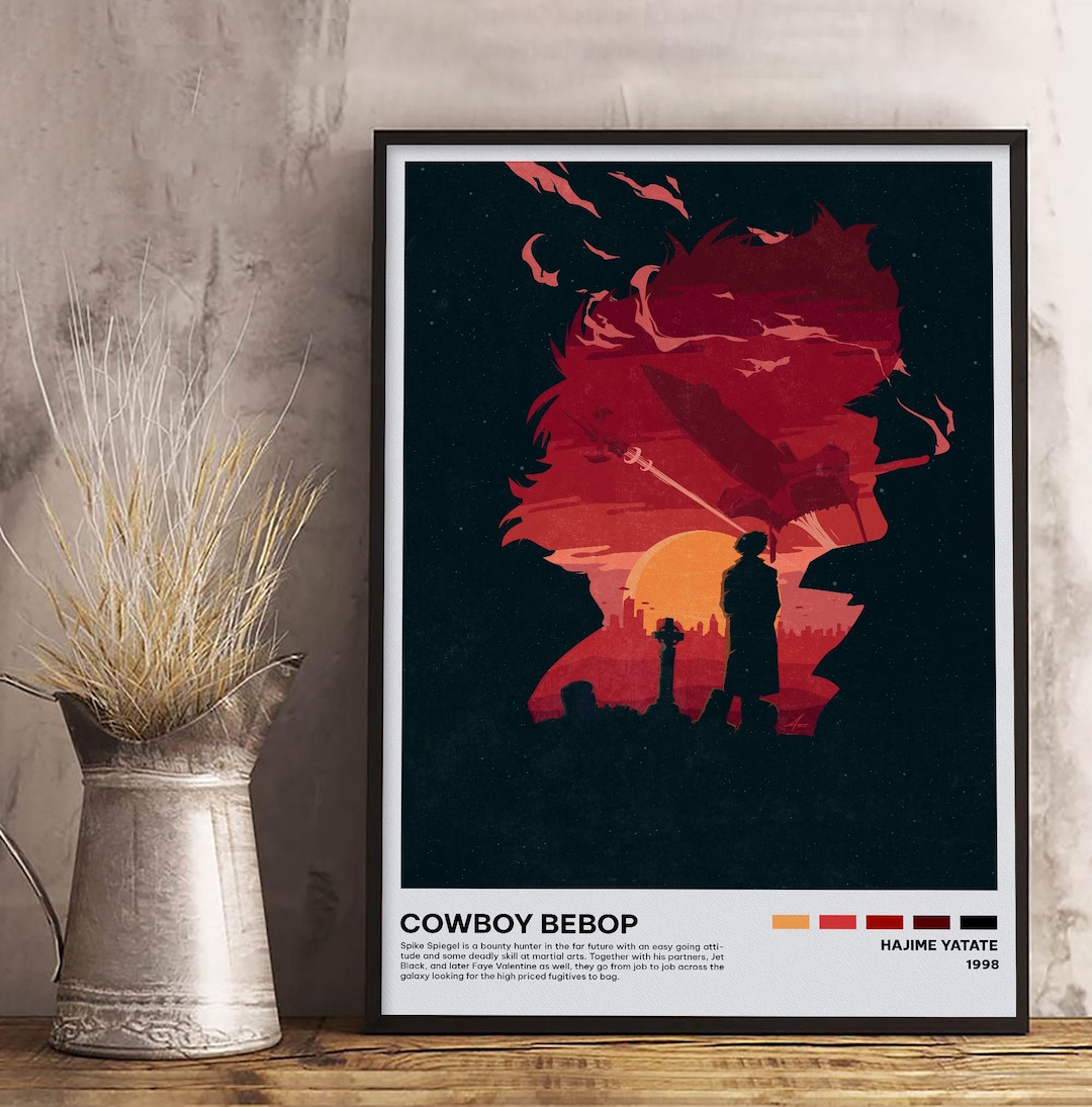 Cowboy Bebop Anime Poster, Sci-fi Neo-noir Wall Art, Spike Spiegel ...