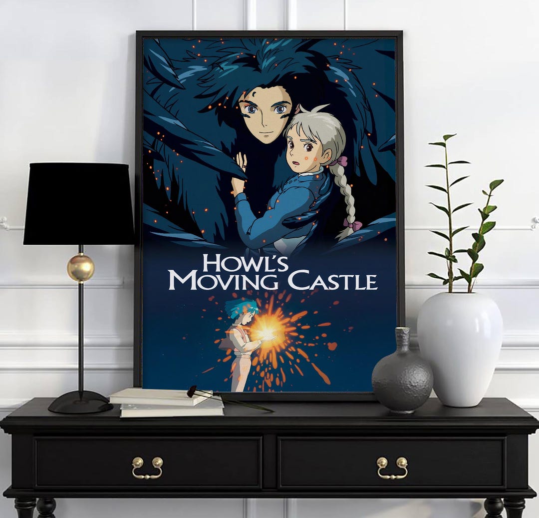 Howl's Moving Castle Poster or Canvas for Anime Fans, Studio Ghibli ...