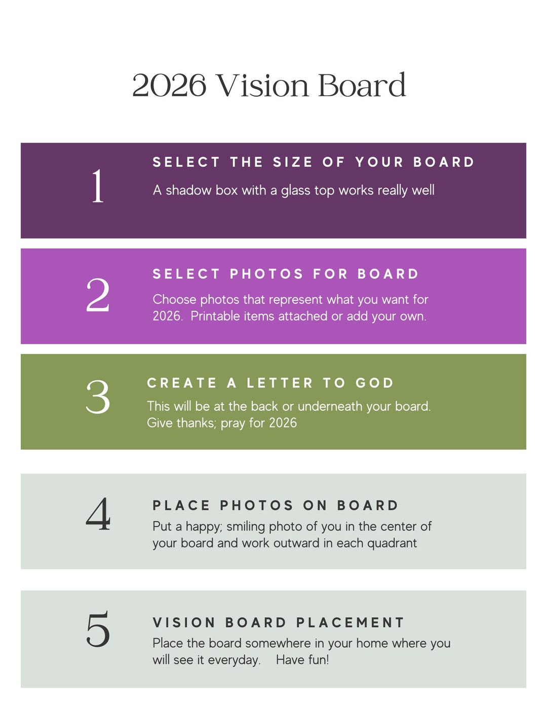 2026 Vision Board Template - Etsy