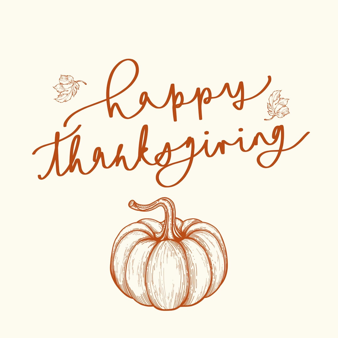 Happy Thanksgiving Digital Graphic: Autumn Clipart (PNG) - Etsy