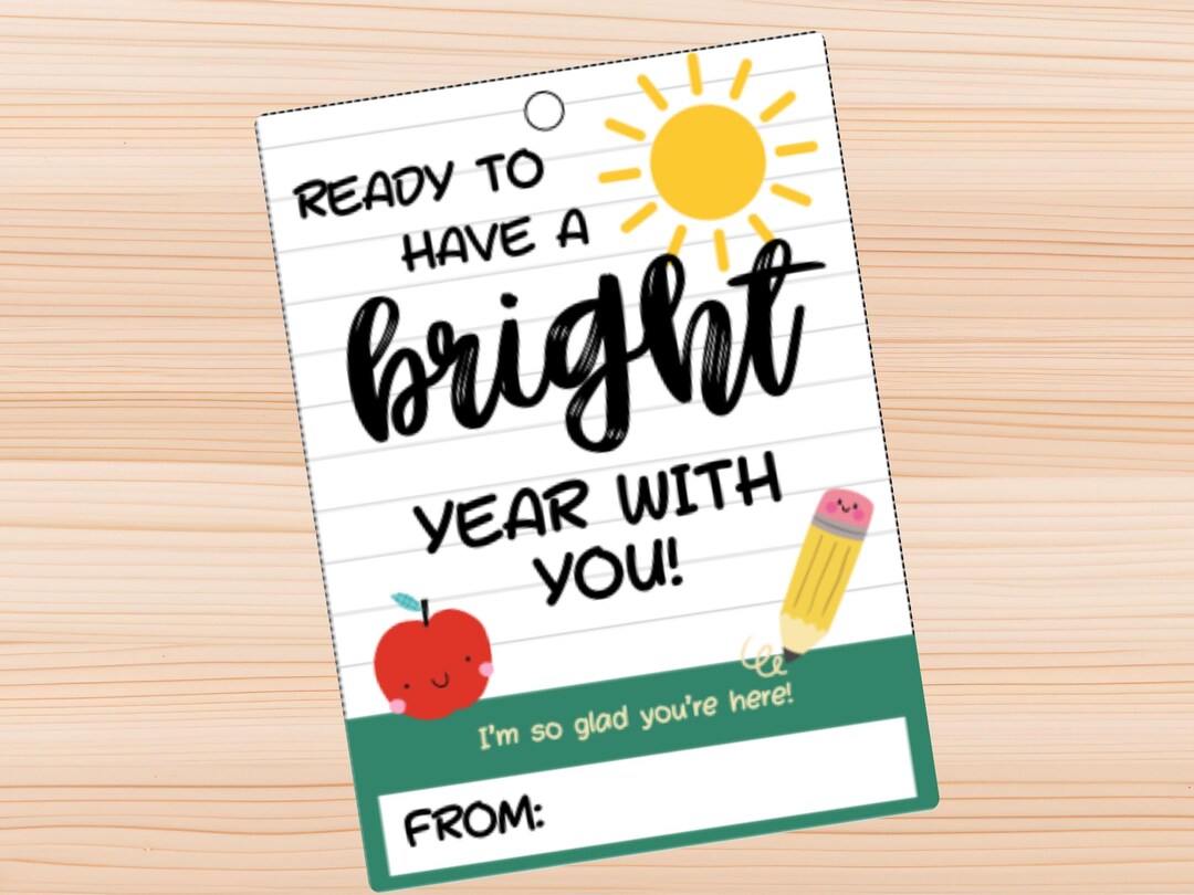 Welcome Back Gift Tag From Teachers to Students | Back to School ...