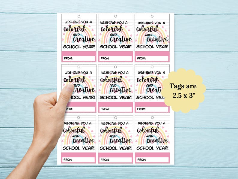 Welcome Back Gift Tag | Back to School Teacher Staff | Printable First ...
