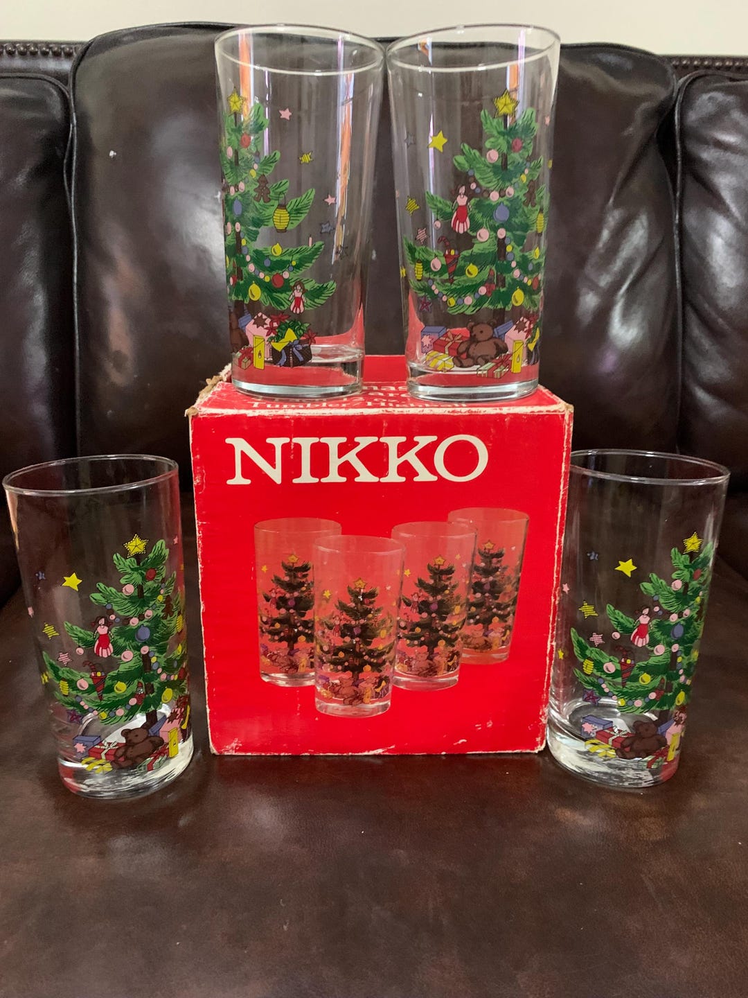Vintage Nikko Christmas Glassware, 4 Each, Tumbler/highball, 12-oz - Etsy