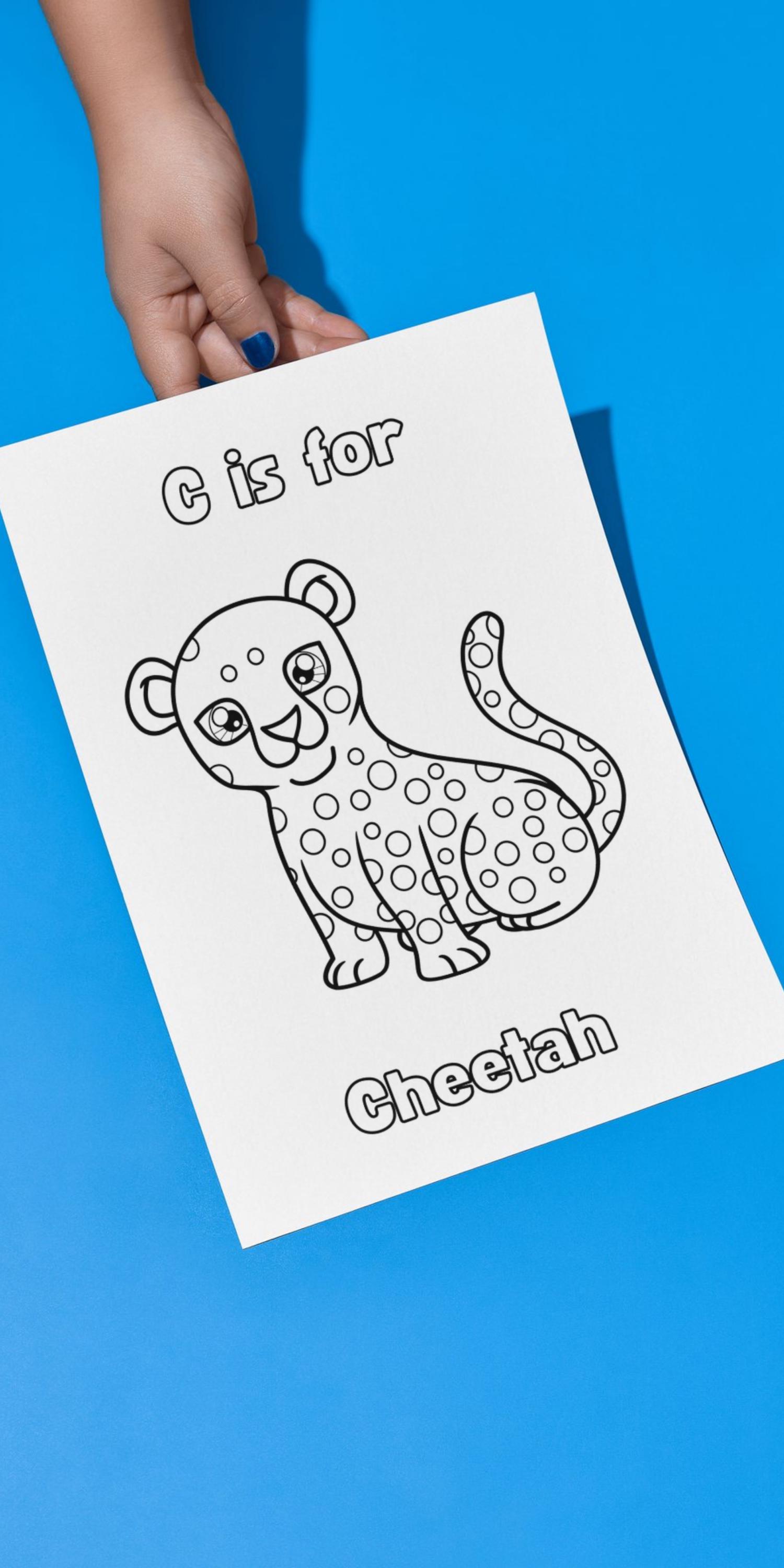 A–Z Animal Alphabet Colouring Pages for Kids – Printable Colouring Book ...