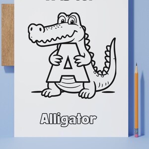A–Z Animal Alphabet Colouring Pages for Kids – Printable Colouring Book ...