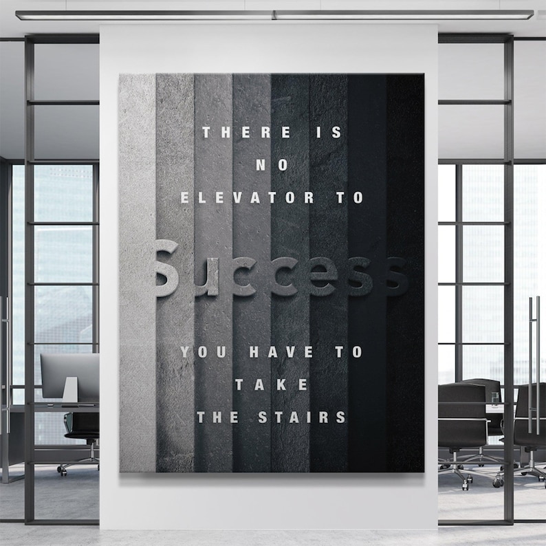 STEPS TO SUCCESS Motivational Wall Art for Home or Office - Etsy