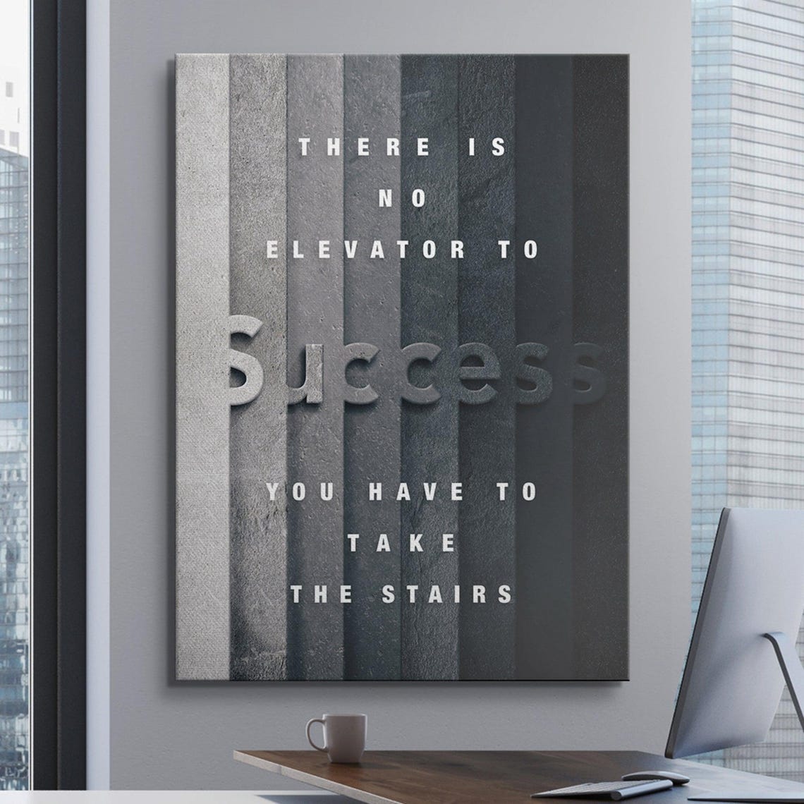 STEPS TO SUCCESS Motivational Wall Art for Home or Office - Etsy
