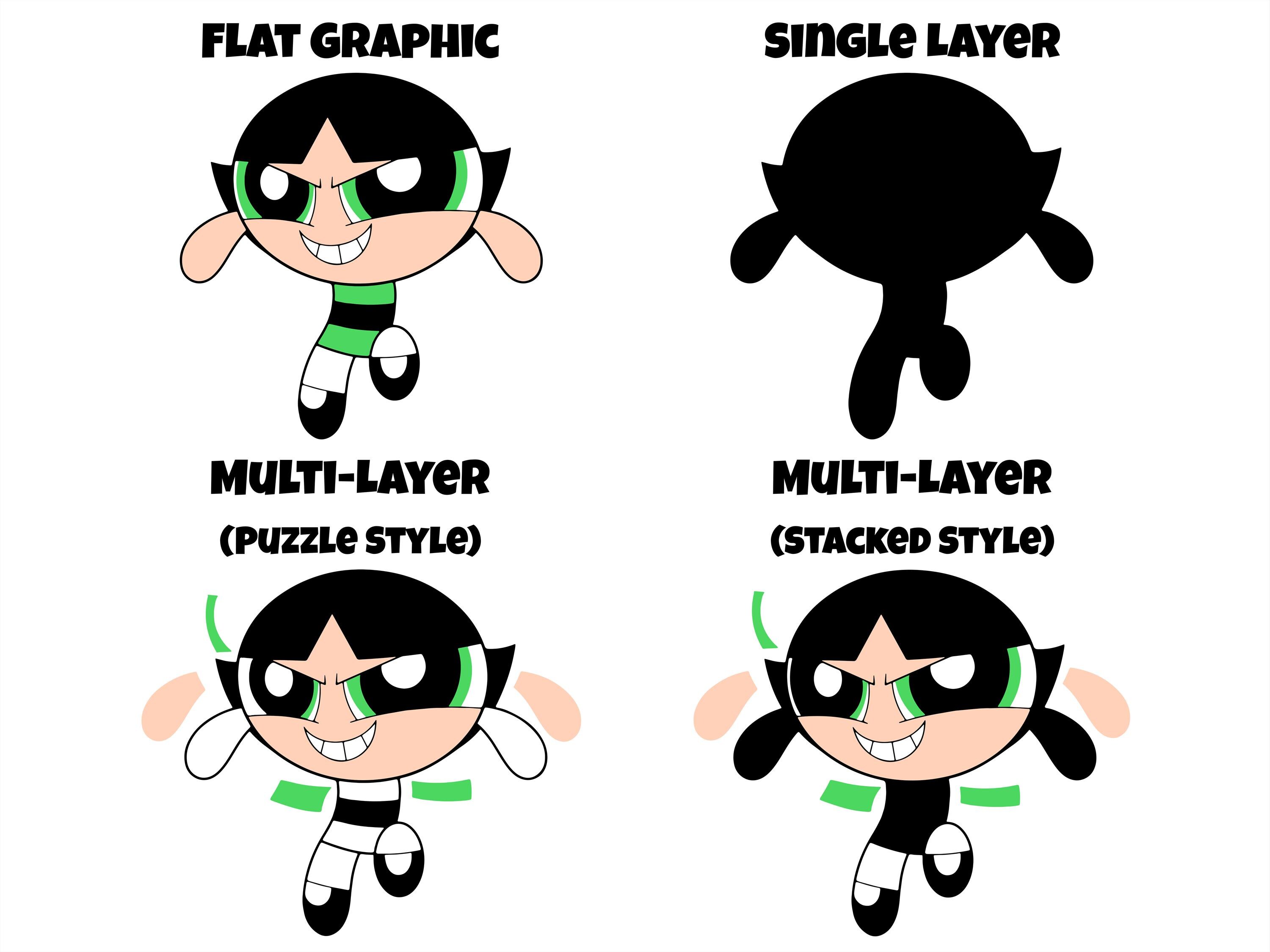 Buttercup Powerpuff Girls Clipart Bundle | Powerpuff SVG PNG EPS Dxf ...
