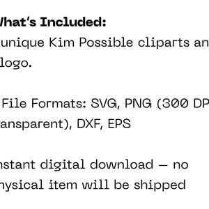 Kim Possible Clipart Bundle – PNG SVG DXF Eps | Kim, Shego, Ron, Rufus ...