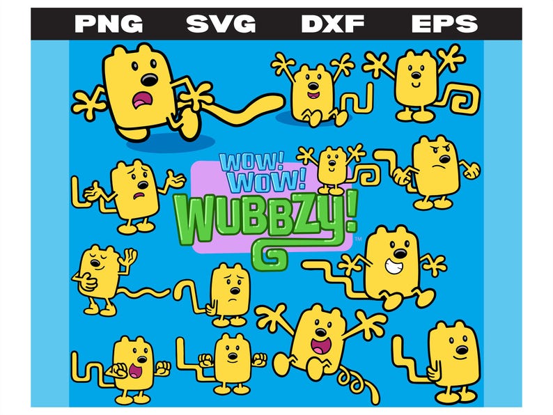 Wubbzy Clipart Bundle | Wow Wow Wubbzy PNG SVG DXF Eps | Nick Jr ...