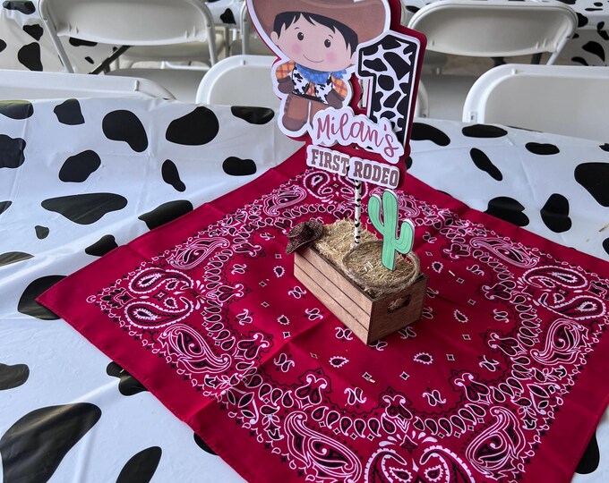 First Rodeo Birthday Centerpiece Cutout - Etsy