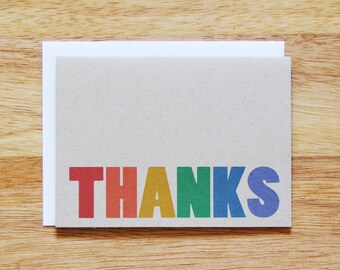 Colorful thank you | Etsy