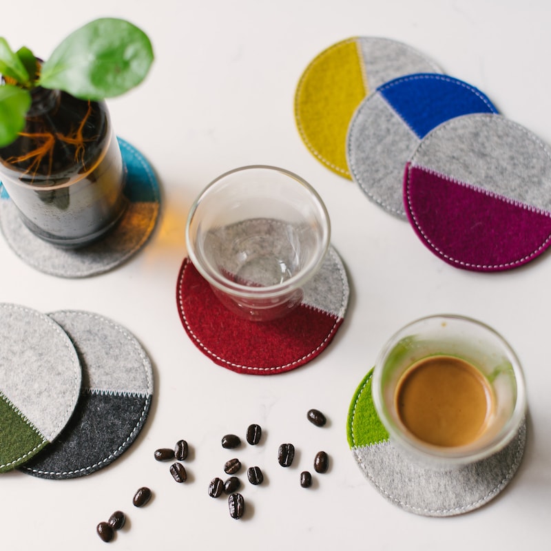 Felt Coasters - Etsy