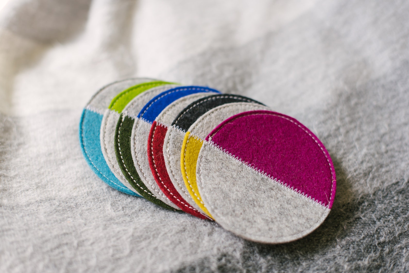 Wool Felt Coasters Eco Gift Round Coasters Housewarming - Etsy