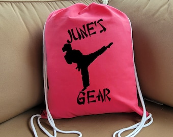 Personalized Karate Drawstring Bag - Etsy