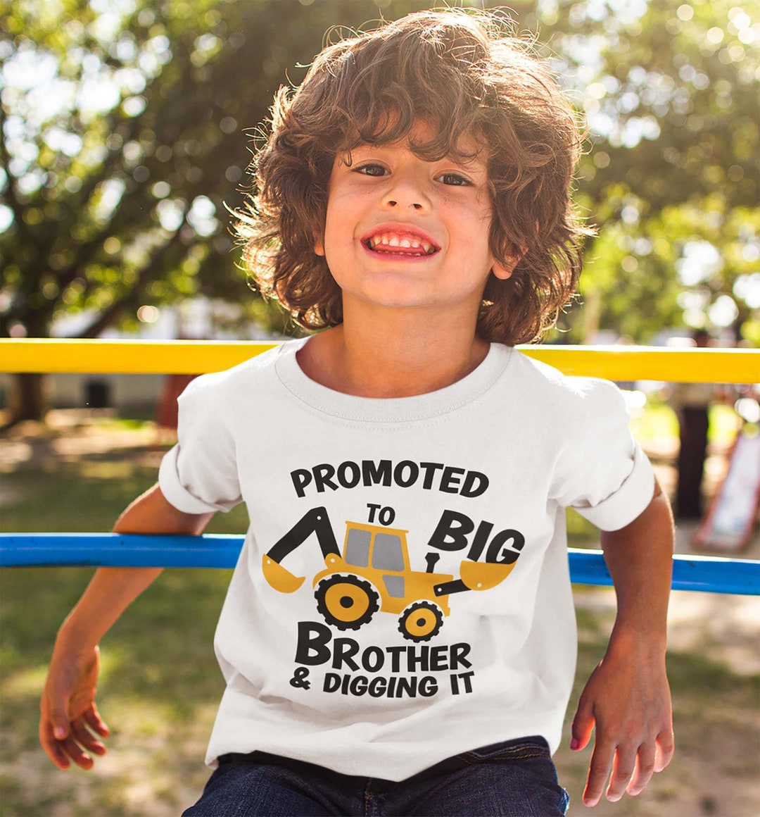 Digger Big Brother Shirt Construction Big Bro Tee for Boys Promoted to ...