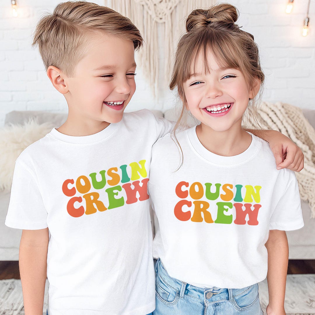 Retro Cousin Crew Matching Shirts: Classic Boy and Girl Colors Tee - Etsy