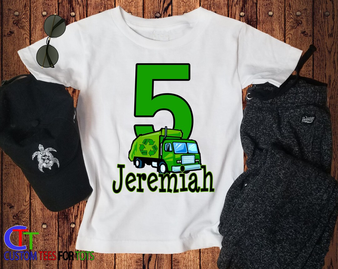 RRR Garbage Truck Shirt Personalized Garbage Truck Birthday Shirt With ...