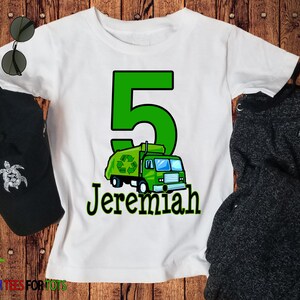 RRR Garbage Truck Shirt Personalized Garbage Truck Birthday Shirt With ...