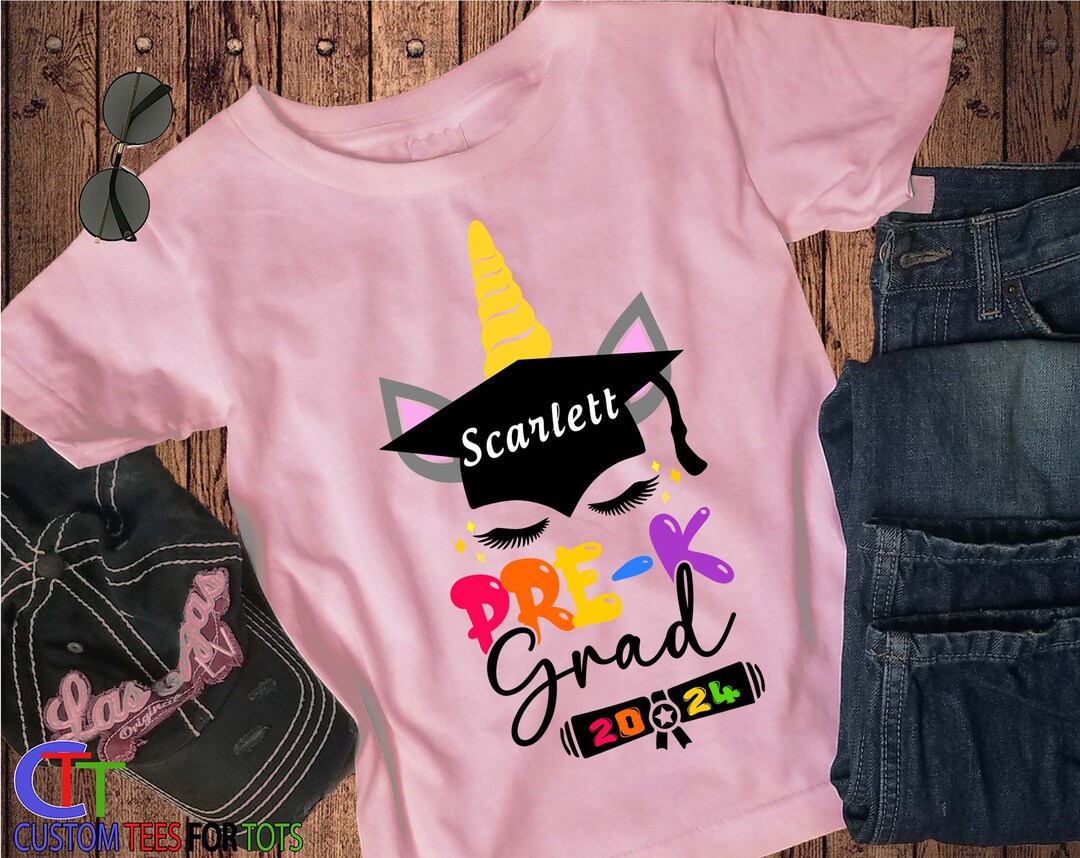 Personalized Pre-k Grad Shirt Girls Pre K Graduation Shirt Unicorn Grad ...