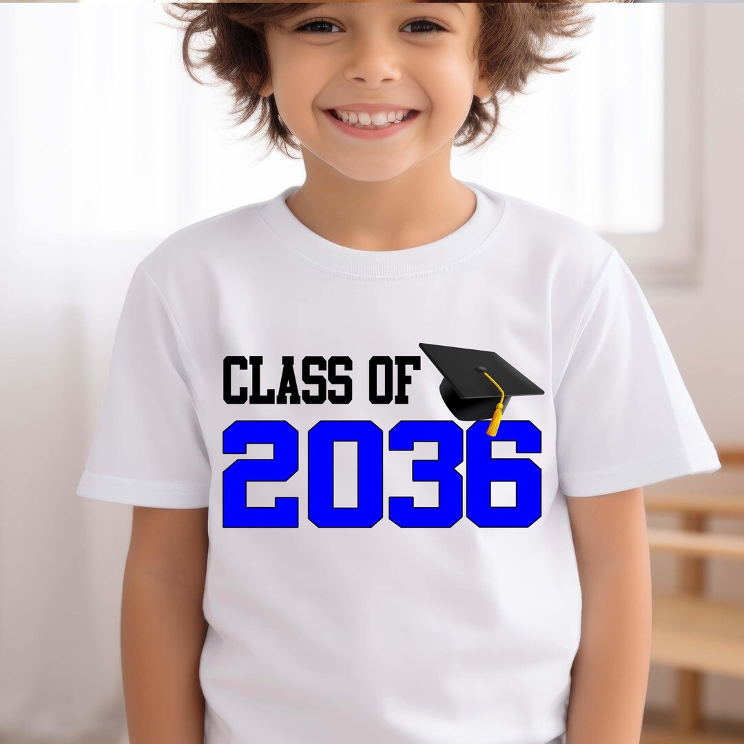 Class of Custom Year Grad Shirt 2025 2035 2036 Graduation Year Tshirt ...
