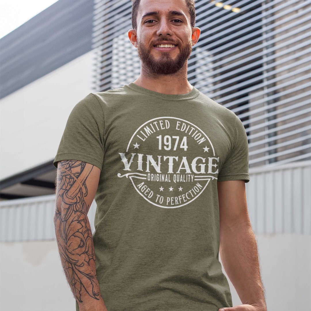 Vintage 50th Birthday Shirt Limited Edition Mens Tee for Dads 50th ...
