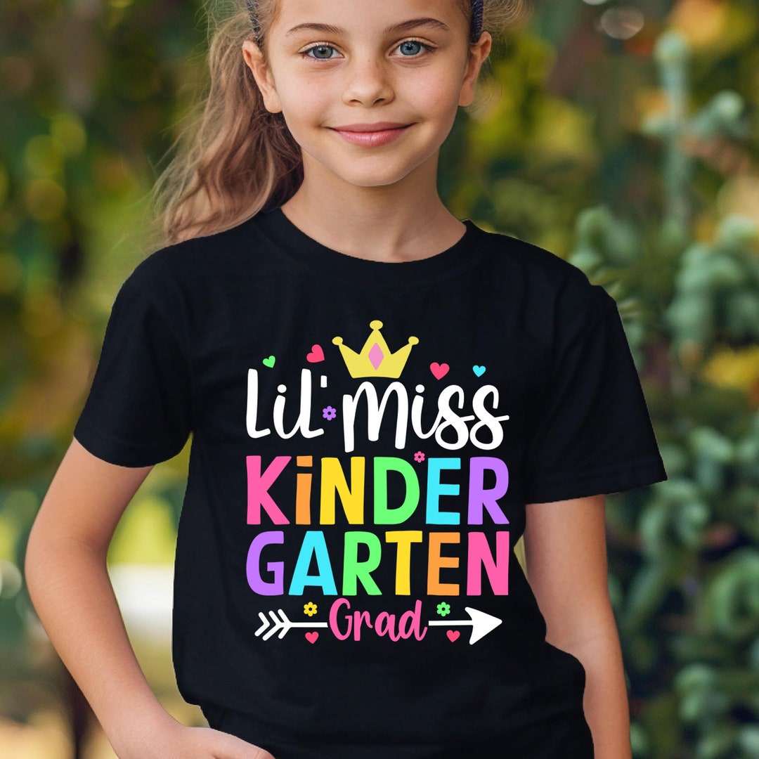 Lil Miss Kindergarten Grad T-shirt for Girls Kinder Graduation Shirt ...