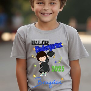 Boys Kindergarten Graduation Shirt - Personalized Kids Kindergarten ...
