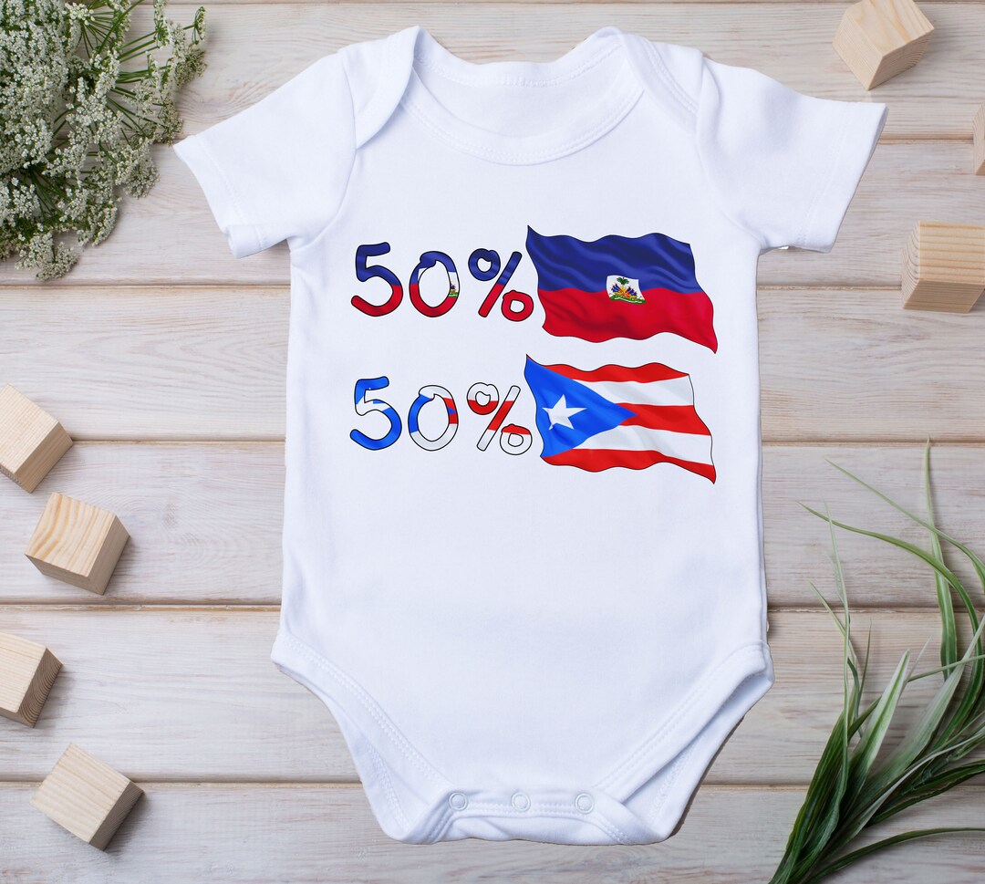 Puerto Rician Haiti Baby Bodysuit Half Puerto Rico Half Haitian ...