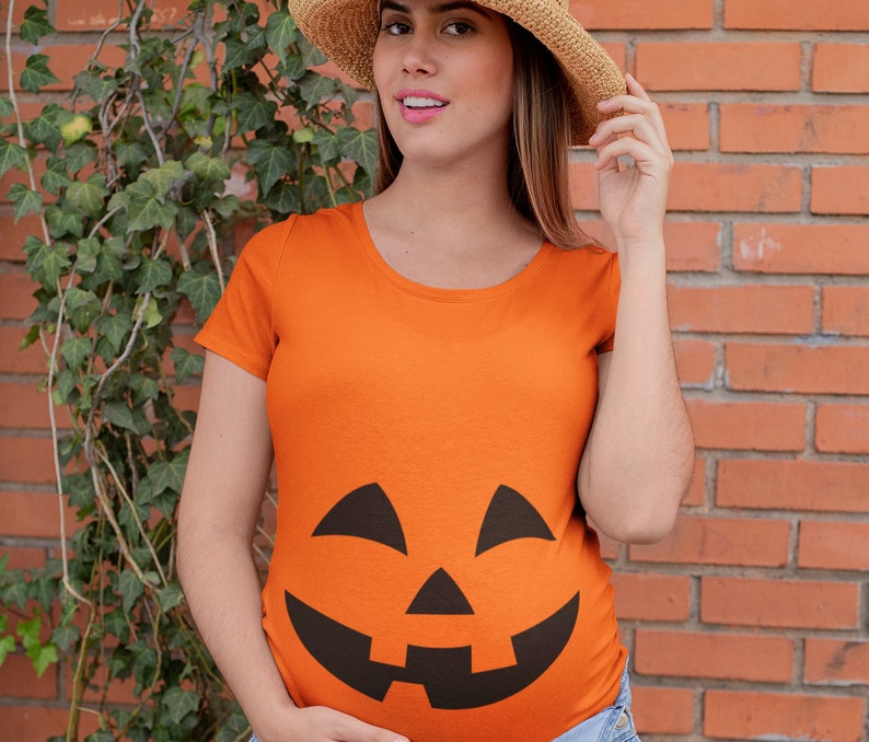 Jack O Lantern Pumpkin Maternity Shirt Or Unisex Halloween Etsy