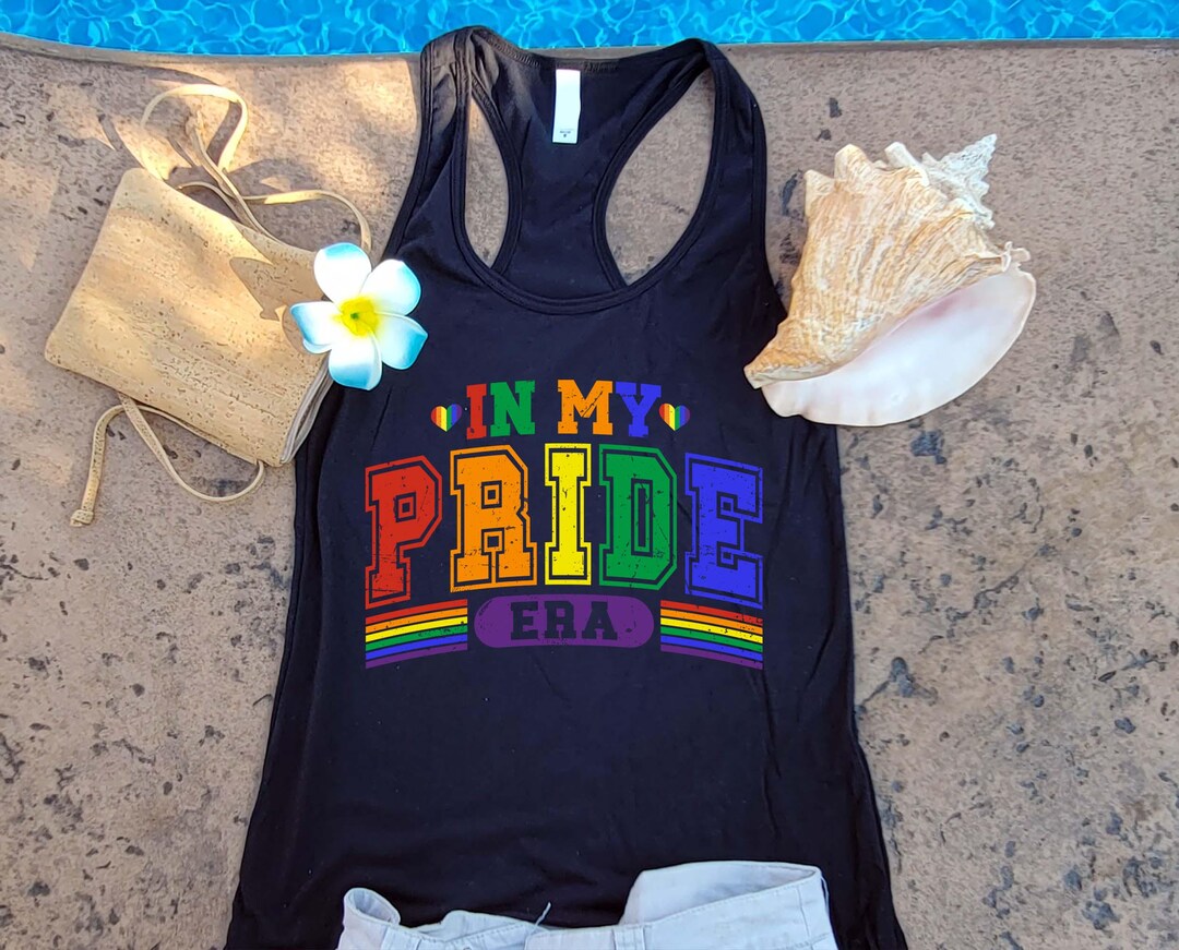 In My Pride Era Tank Top - LGBTQ2S+ Gay Pride Racerback Tanks - Rainbow ...