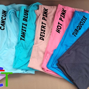 Ladies Tank Top Goodbye Work Hello Sun Tan Summer Racerback Shirt Funny ...