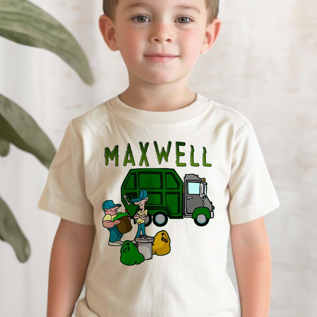 Personalized Kids Garbage Truck Shirt: Custom Name Tee - Etsy