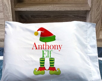Kids Christmas Pillowcase Personalized BOY Elf Pillowcase - Etsy