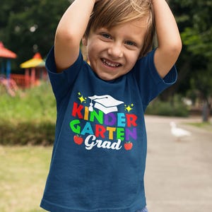 Kindergarten Grad Shirt - Boy Girl Graduation Tshirt - Kids School Grad ...
