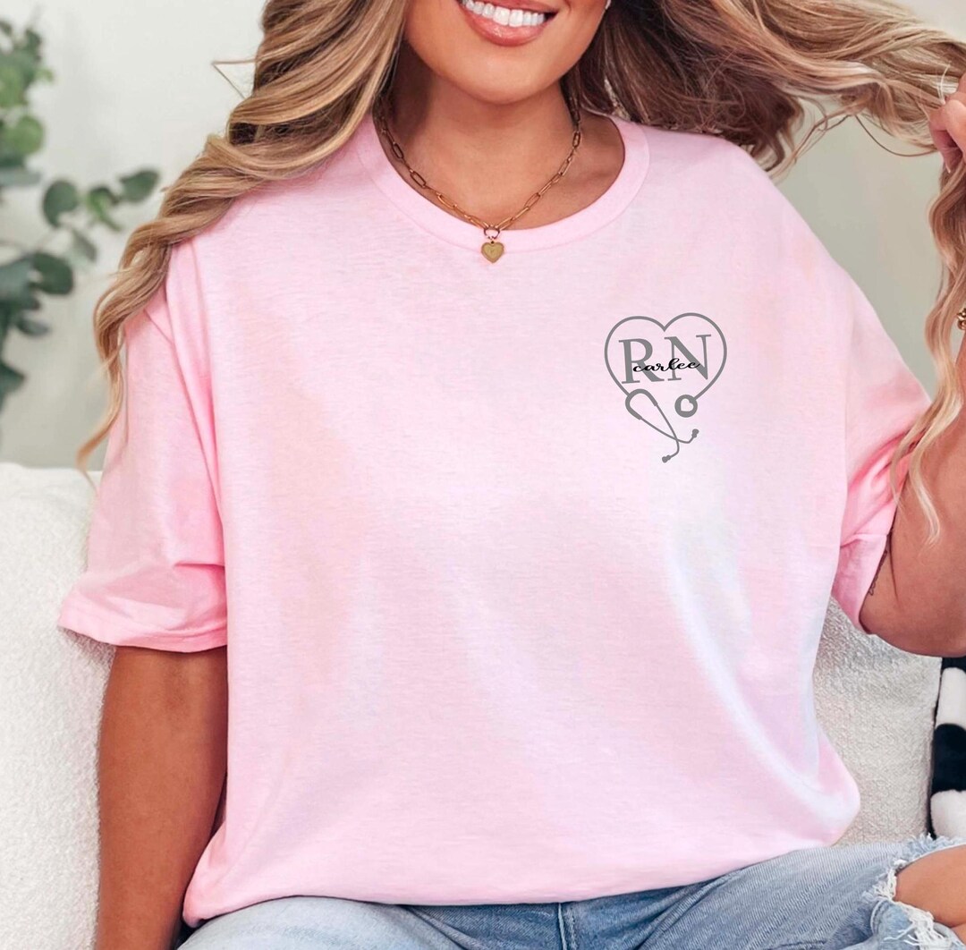 Personalized Nurse T-shirt - Custom Name RN RPN LPN - Registered Nurse ...