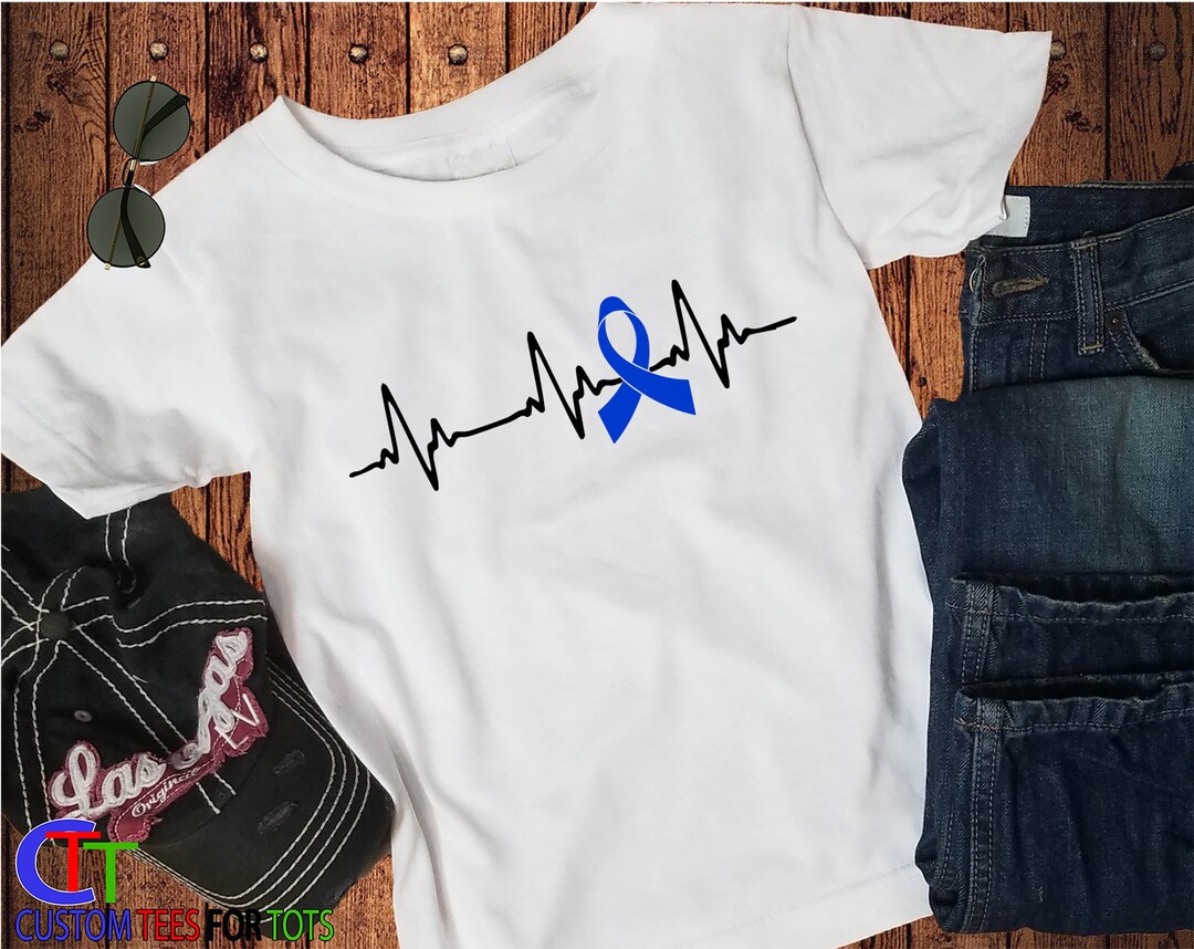 Blue Ribbon T-shirt Prostate Cancer Colon Cancer - Etsy