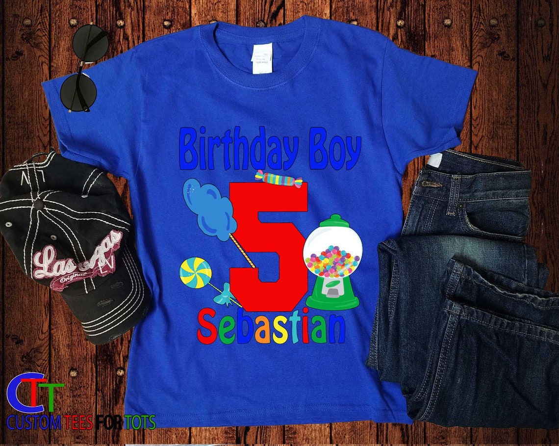 BOY Candy Shirt Birthday Candy Shirt Candyland - Etsy