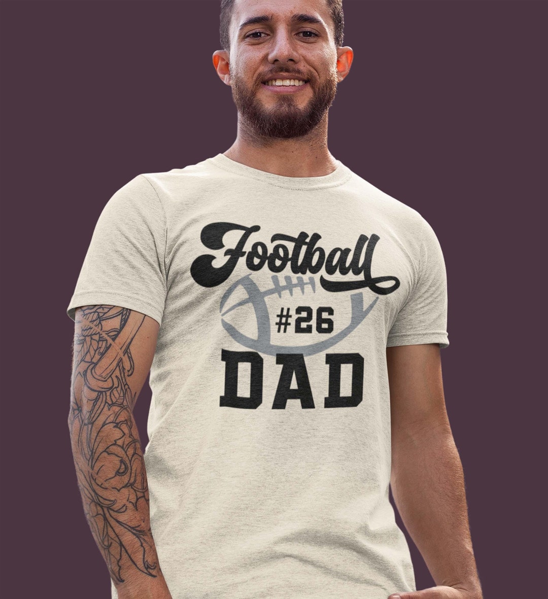 Personalized Football Dad Shirt Custom Name and Number Tee for Football ...