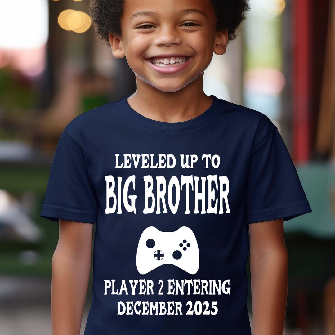 Video Game Big Brother Shirt - Leveled up to Big Brother Player 2 ...