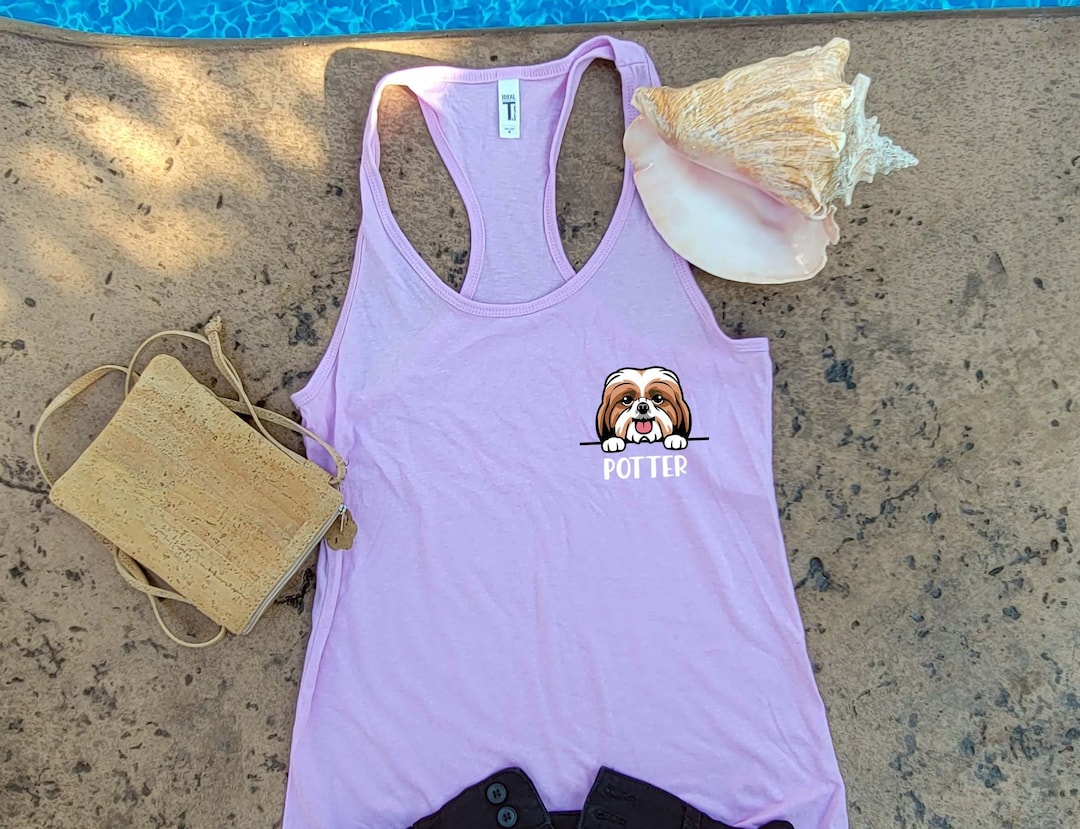 Custom Dog Breed Tank Tops - Personalized Dog Name Ladies Dog Owner ...