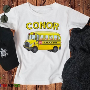 Personalized School Bus Shirt - Kids School Bus Graphic Tee - Adult I ...