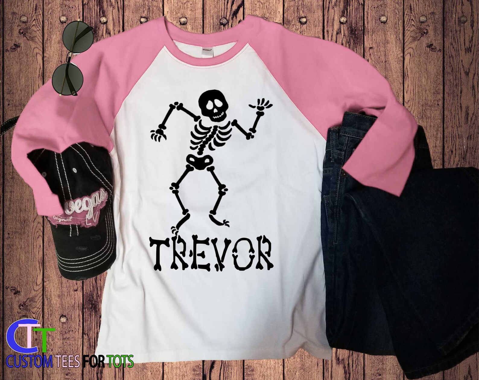 Halloween Skeleton Shirt Personalized Skeleton Raglan Boy - Etsy