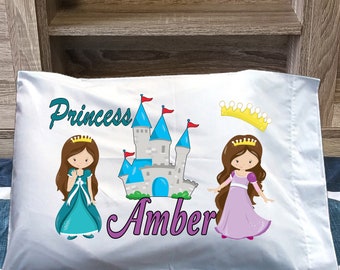 Personalized Girls Pillowcase Princess Princess Pillowcase Kids ...
